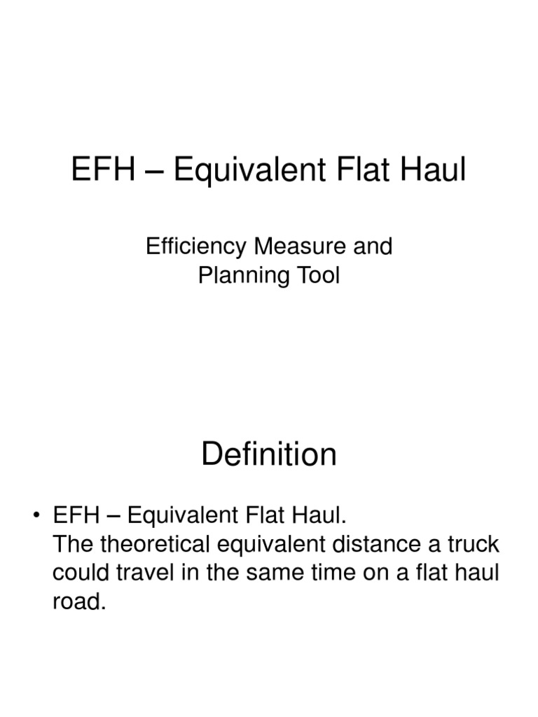 EFH Calculation | PDF | Truck | Speed