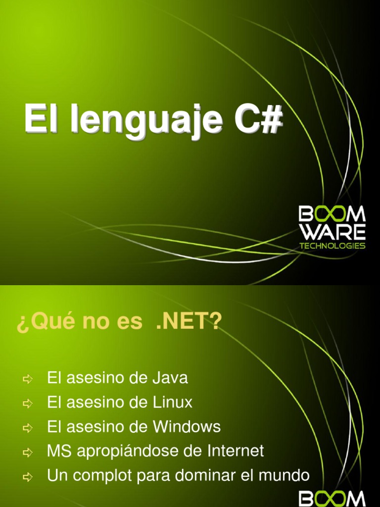 Lenguaje C# | PDF | .NET Framework | Herencia (Programación Orientada a ...