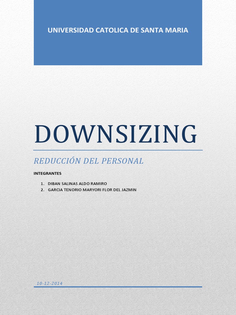 Downsizing | PDF | Desempleo | Ciencias sociales