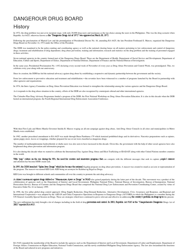 Dangerour Drug Board | Download Free PDF | Substance Abuse | Drug ...