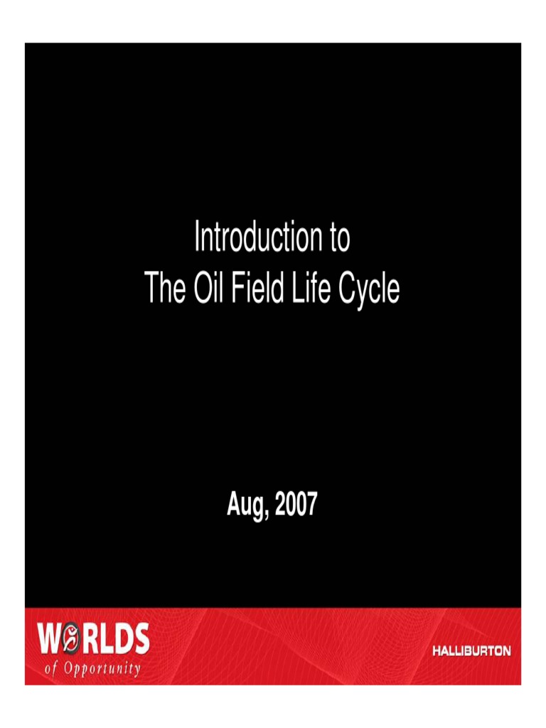 Introduction To Oil Field Life Cycle | PDF | Oil Well | Sedimentary Rock