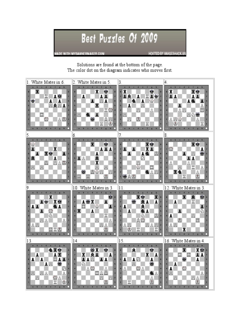 Best Chess Puzzles of 2009 | PDF