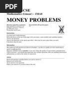 Money Problems for Class 2 | PDF