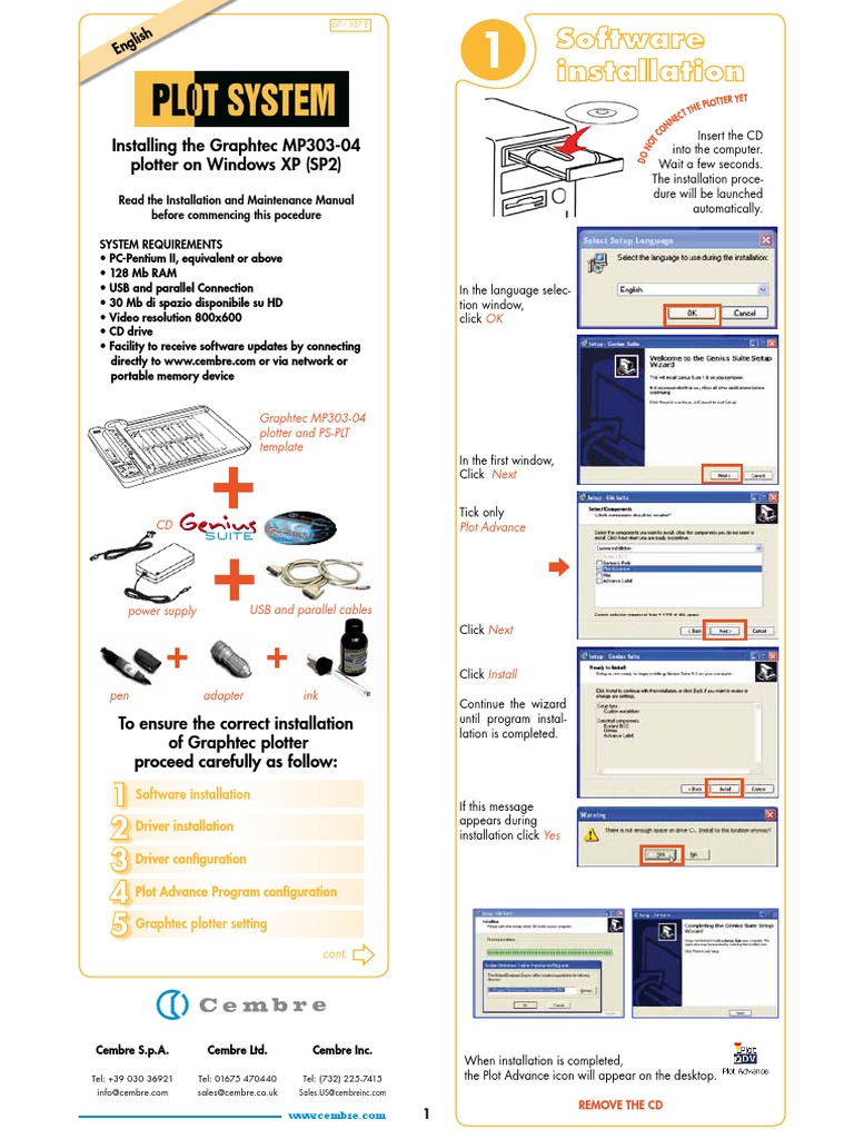 PlotterGraphtec 07I107E | PDF | Installation (Computer Programs ...