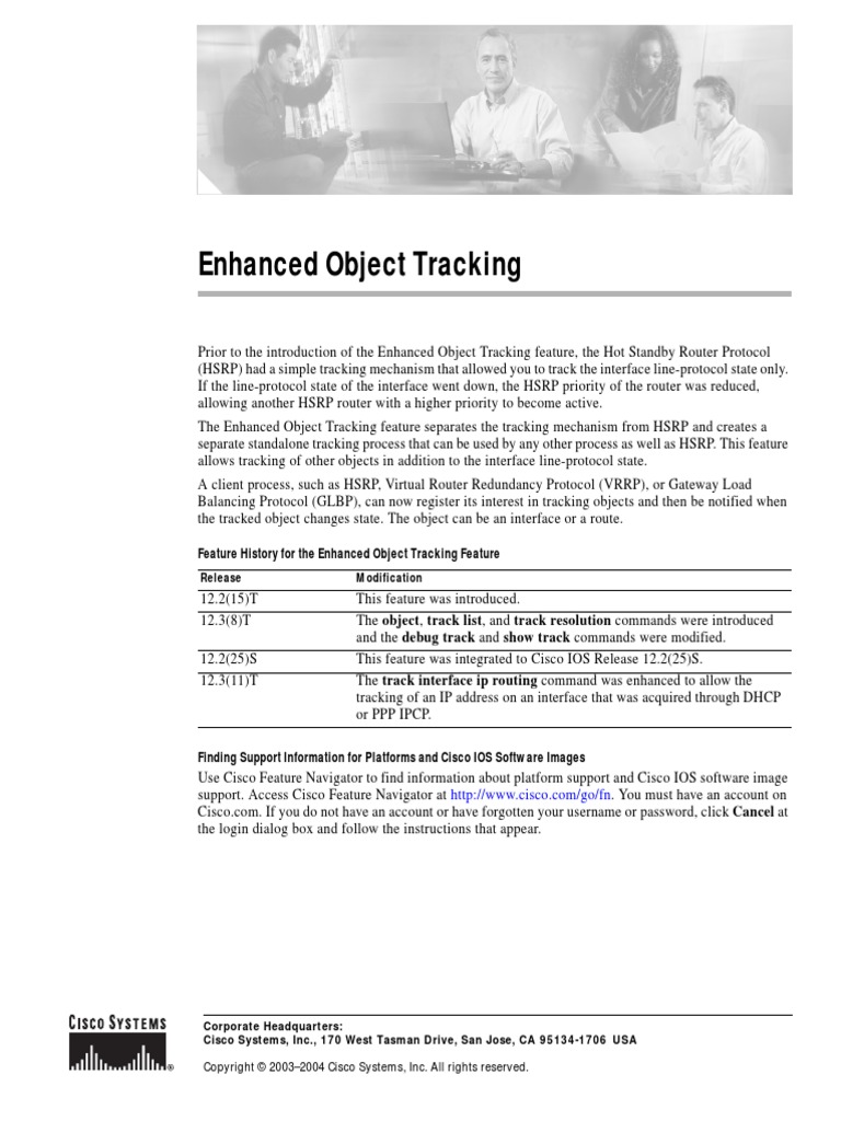 Enhanced Object Tracking | Download Free PDF | Ip Address | Router (Computing)