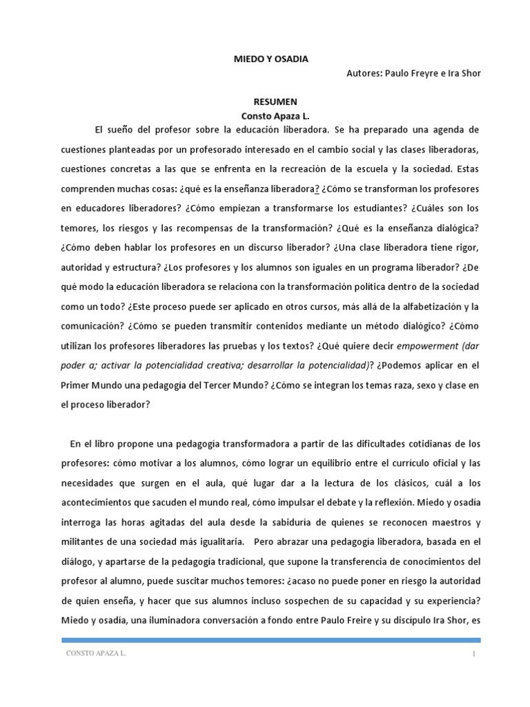 Miedo y Osadia | PDF | Temor | Maestros