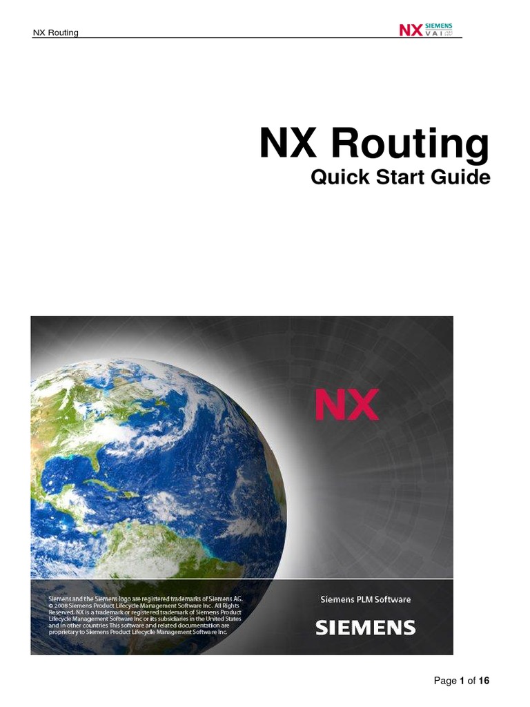 NX Routing - Quick Start Guide | Directory (Computing) | Software