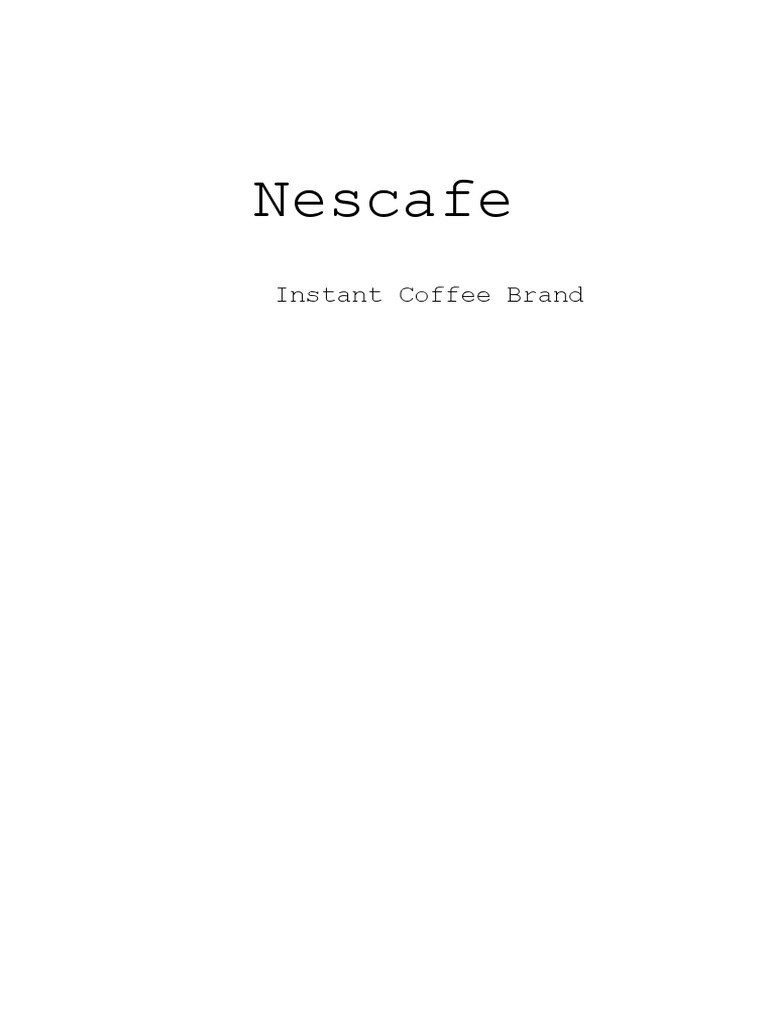 Nescafe Group Assignment | PDF | Brand | Pricing