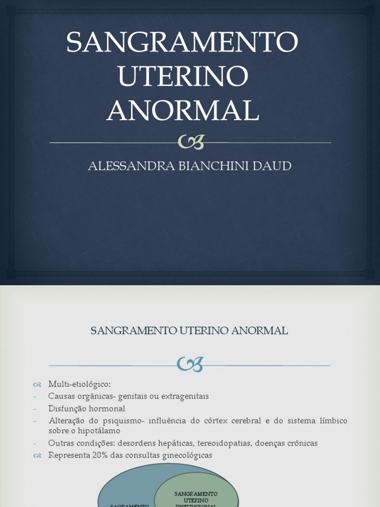 Causas e Tratamento do Sangramento Uterino Anormal | PDF | Menstruação ...