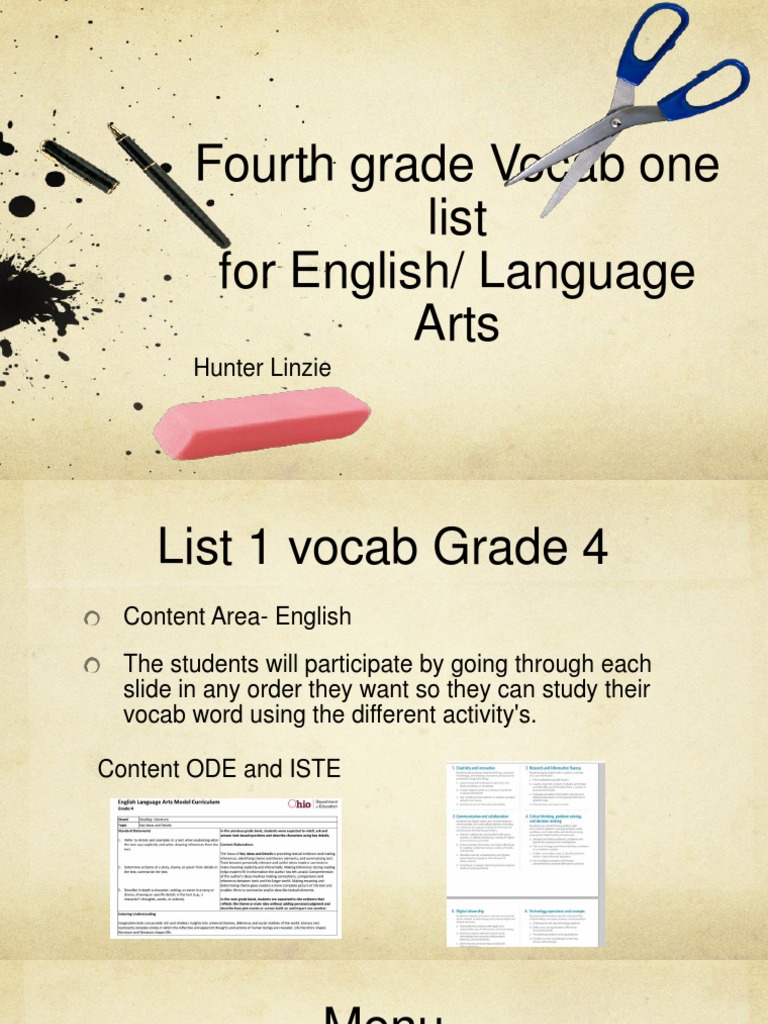 Fourth Grade Vocabulary Activities | PDF | Vocabulary | Languages