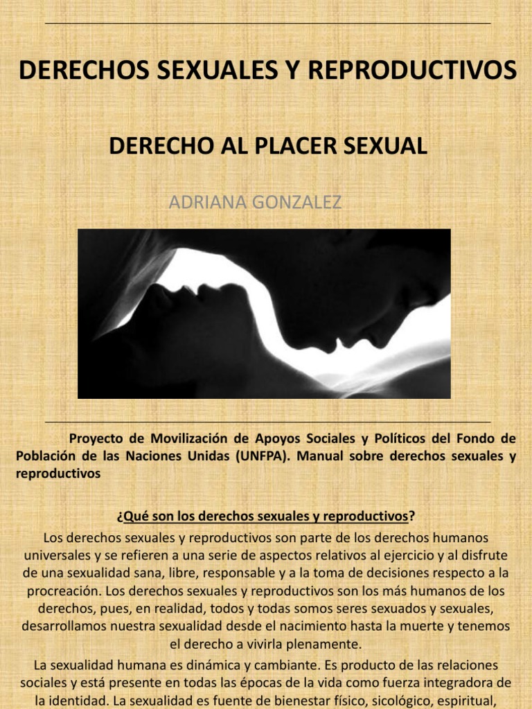 Derecho Al Placer Sexual Pdf La Sexualidad Humana Mujer 7618
