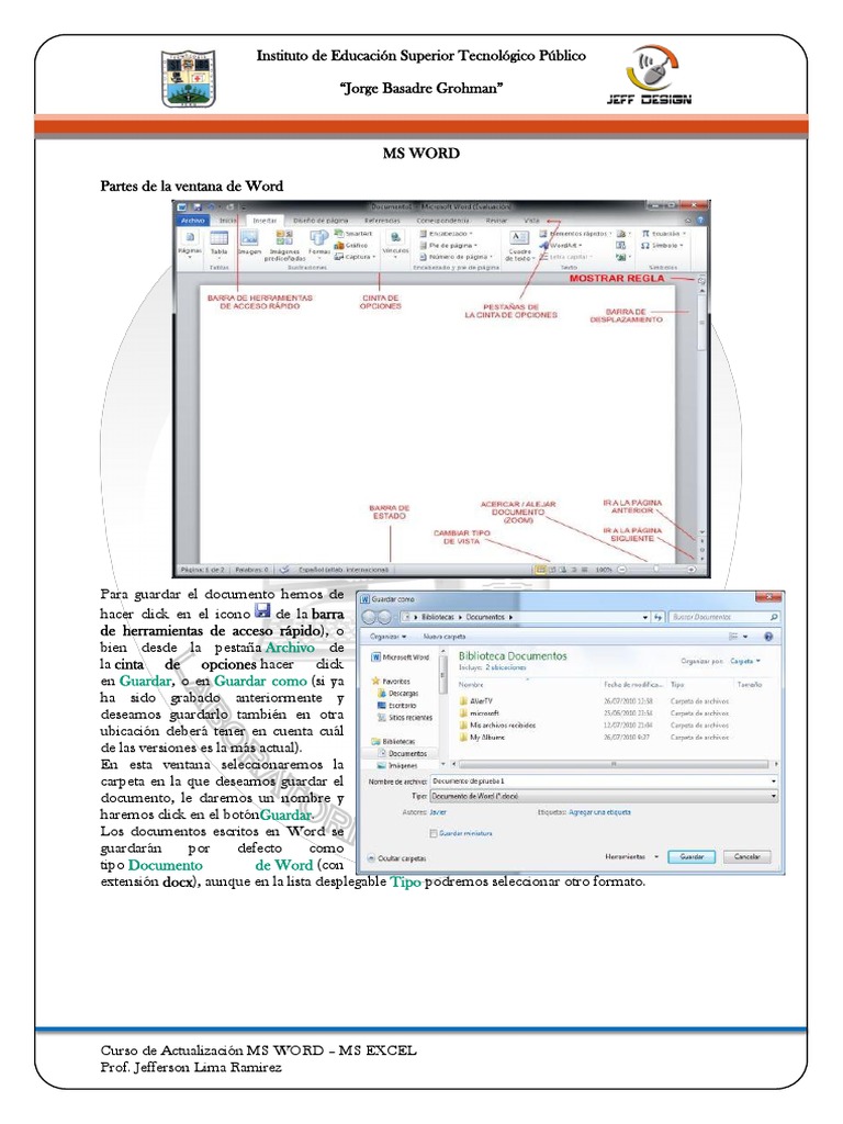 Guía para aprender las funciones básicas de Microsoft Word | PDF | Microsoft Windows | Windows XP