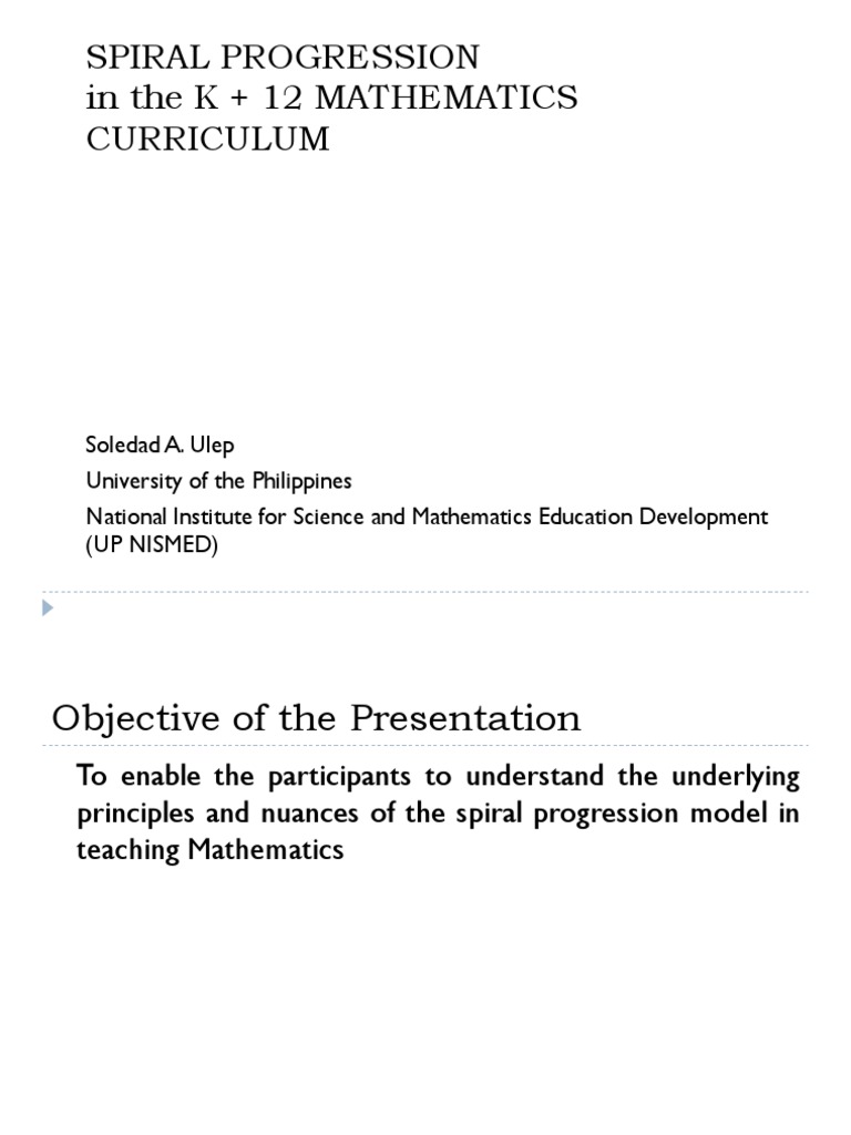 Spiral | PDF | Teaching Mathematics | Curriculum