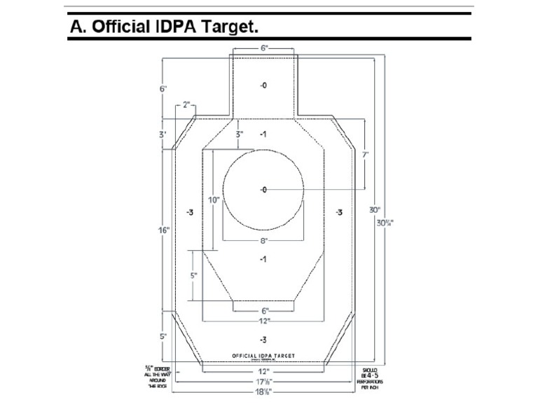 Official IDPA Target Dimensions | PDF