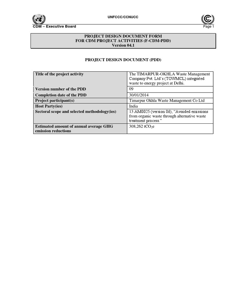 Okhla | PDF | Municipal Solid Waste | Clean Development Mechanism