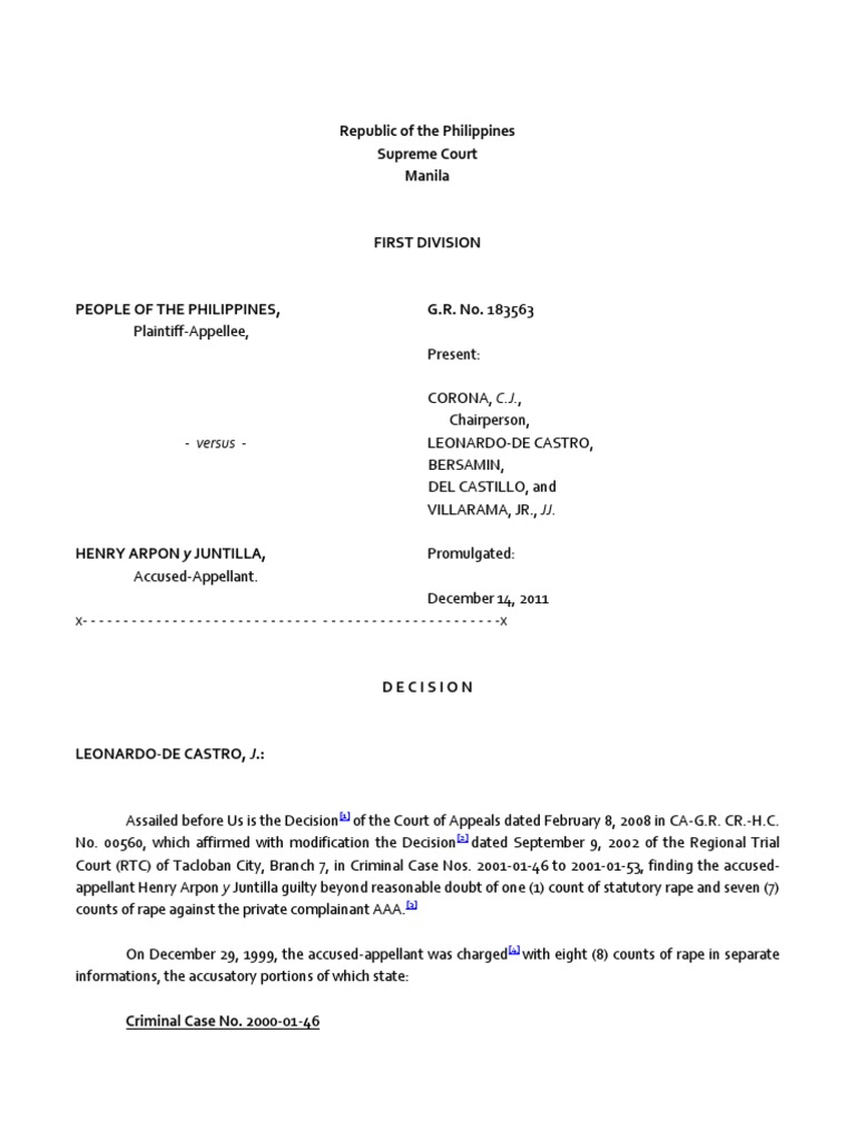 People v. Arpon | PDF | Rape | Crime & Violence