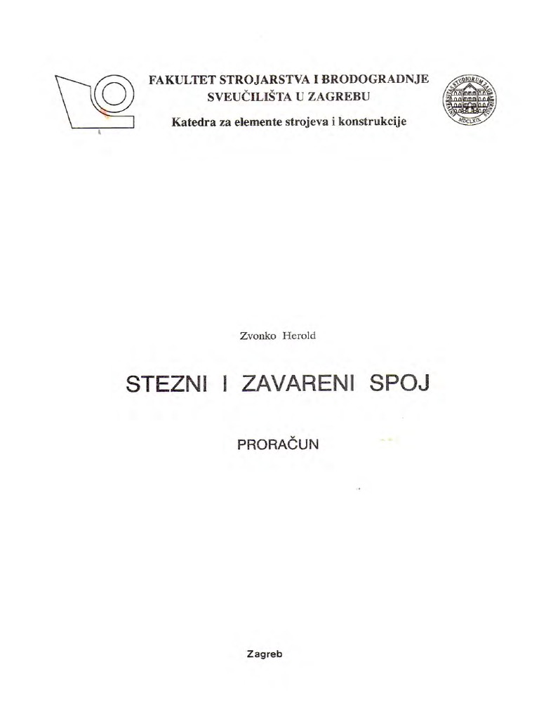 Stezni I Zavareni Spoj - FSB | PDF
