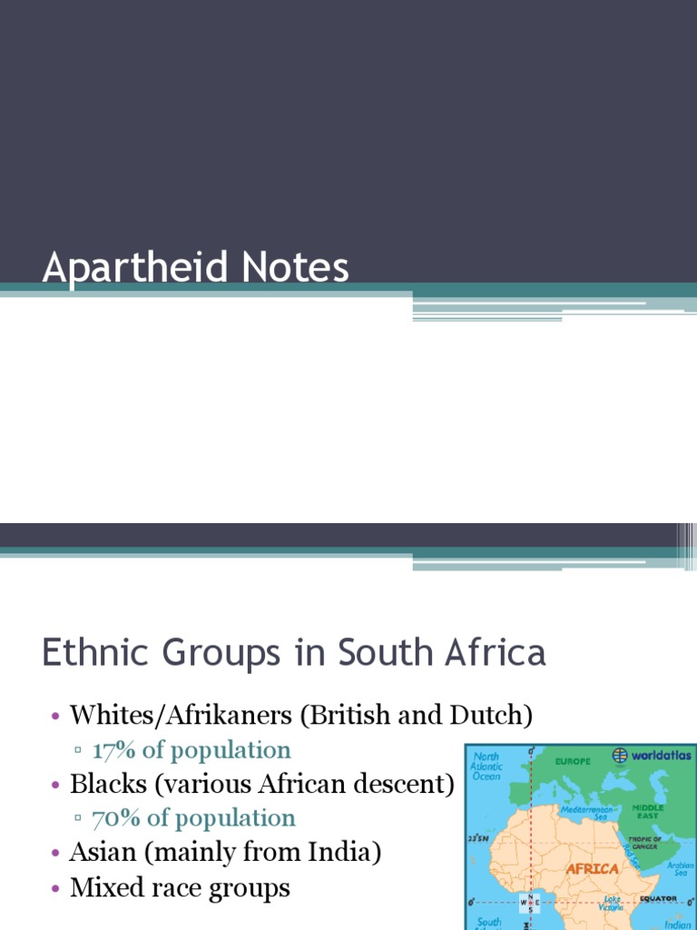 Apartheid Notes | PDF | Apartheid | Black People