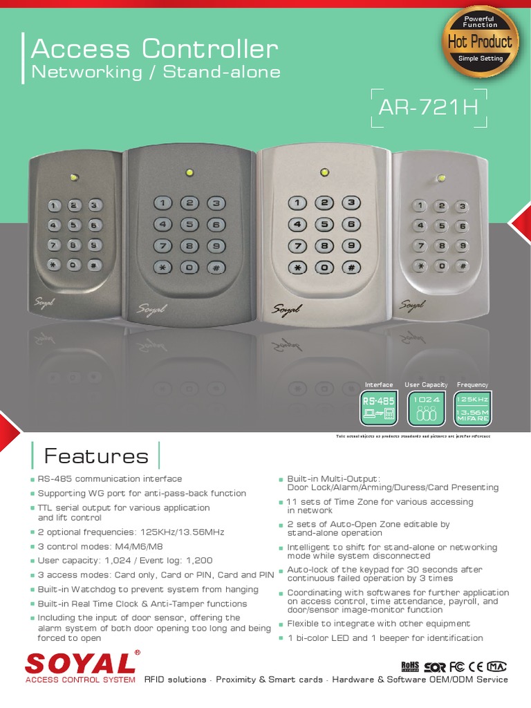 Soyal AR721 | PDF | Access Control | Computer Network