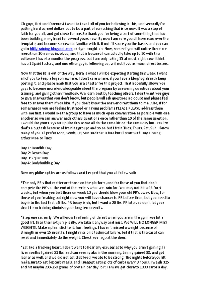 Brandon Lilly - The Cube Method SPreadsheet | PDF | Weightlifting | Sports