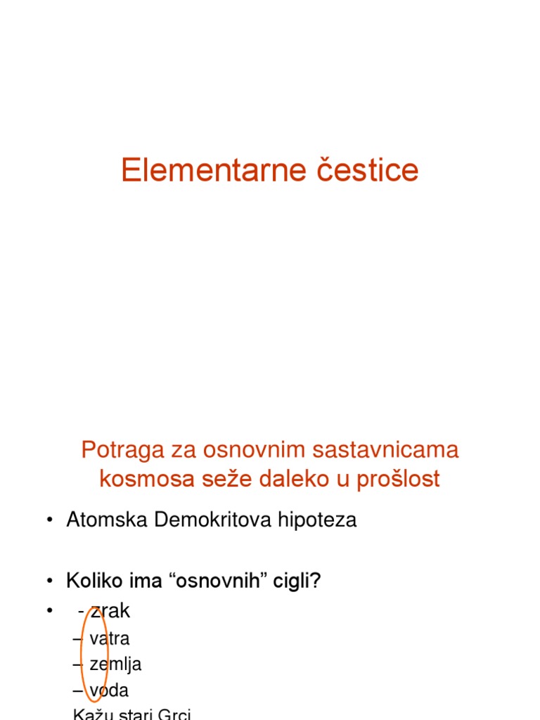 10-Elementarne Cestice | PDF