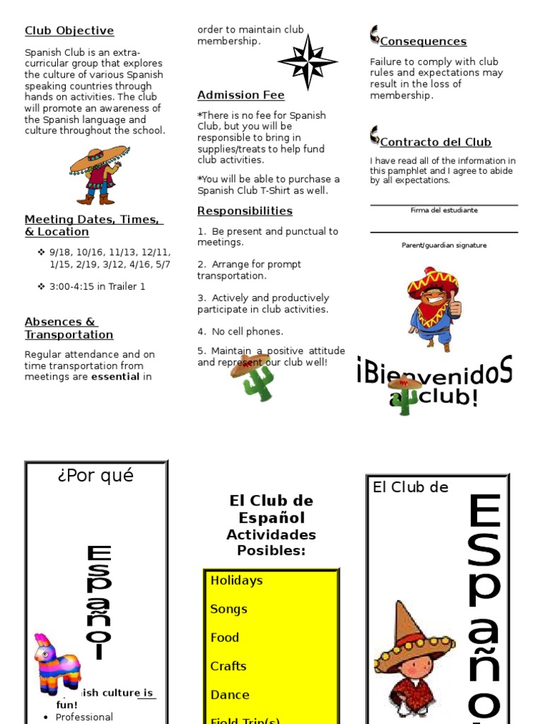 Spanish Club Info | PDF