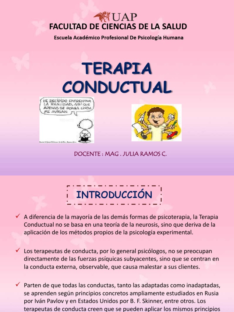 Terapia Conductual | PDF | Psicoterapia | Terapia cognitiva