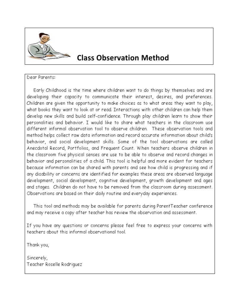Parent Guide to Child Observation Reports | PDF