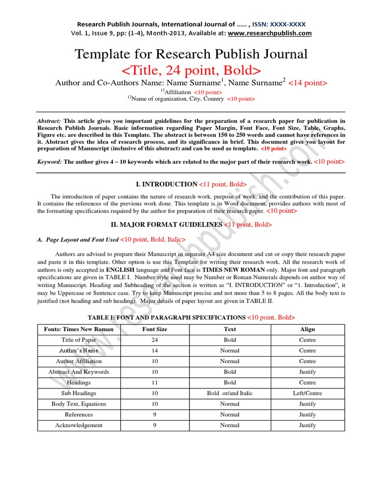 Manuscript Template | PDF | Page Layout | Academic Publishing