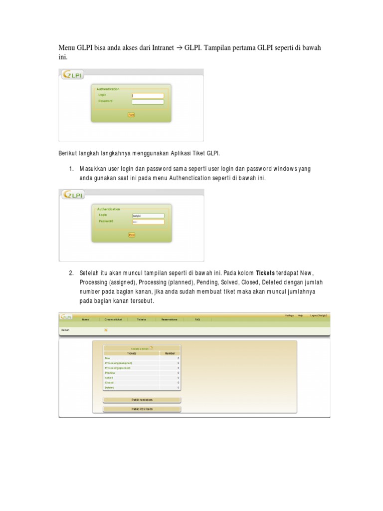 Tutorial GLPI Update For Glpi System | PDF