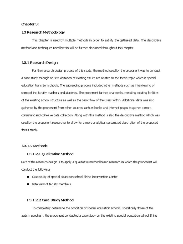 Case Study of Shine Intervention Center | PDF | Special Education | Thesis