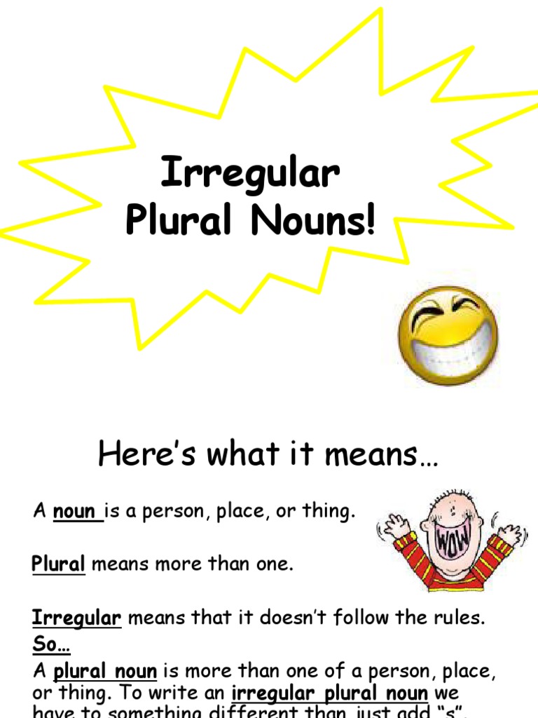 Irregular Plural Nouns Poster