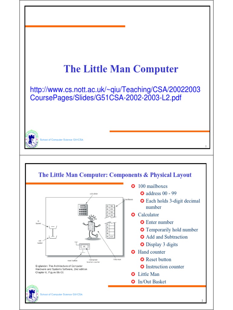 Little Man Computer | PDF | Electronic Engineering | Computer Hardware