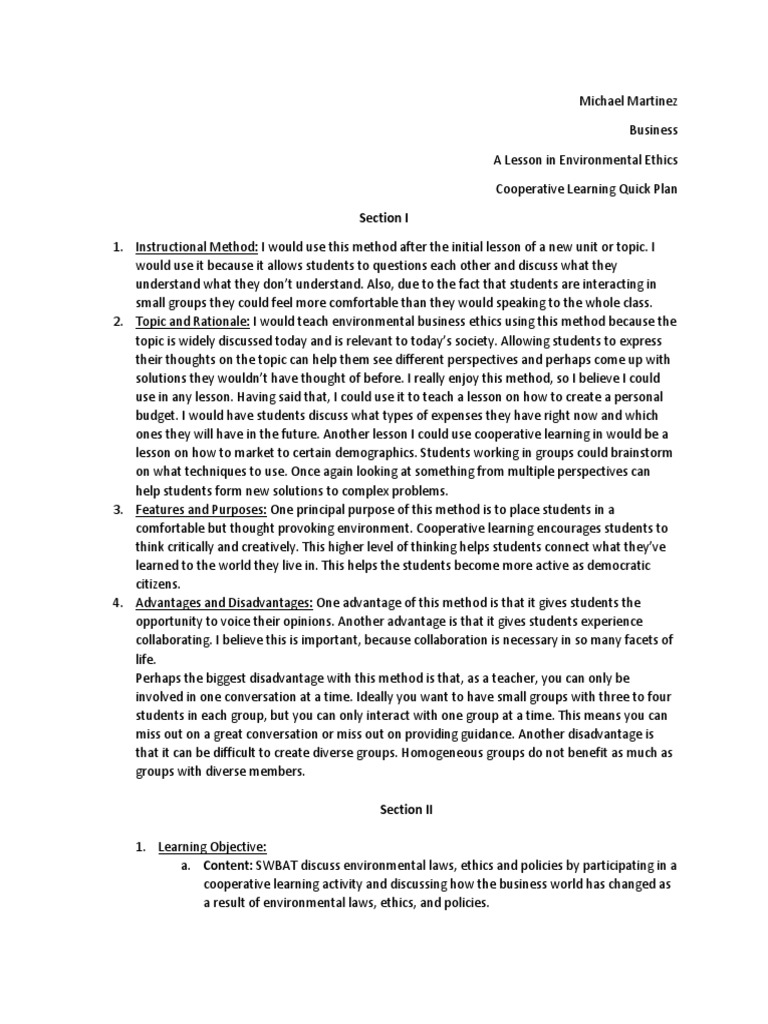 Teaching Environmental Ethics in Business | PDF | Lecture ...