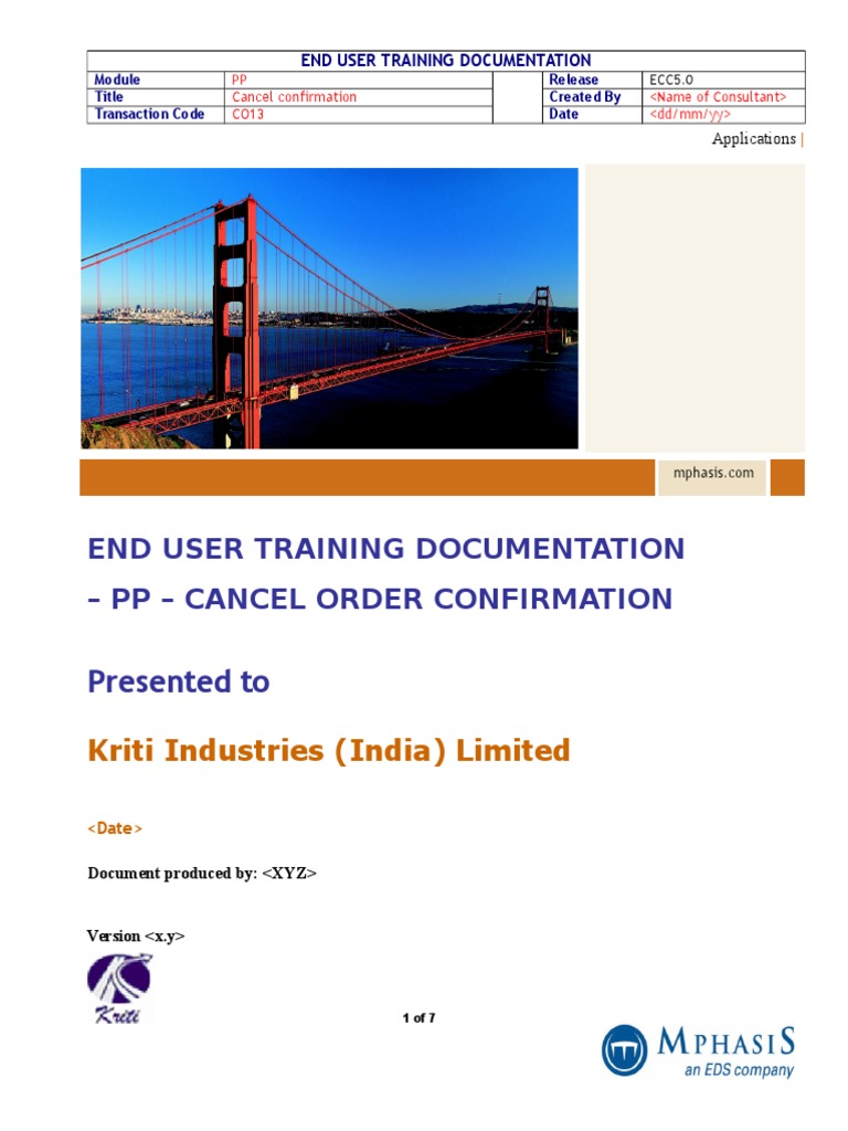 CO13 - Cancel Order Confirmation-K | PDF | Computing | Software