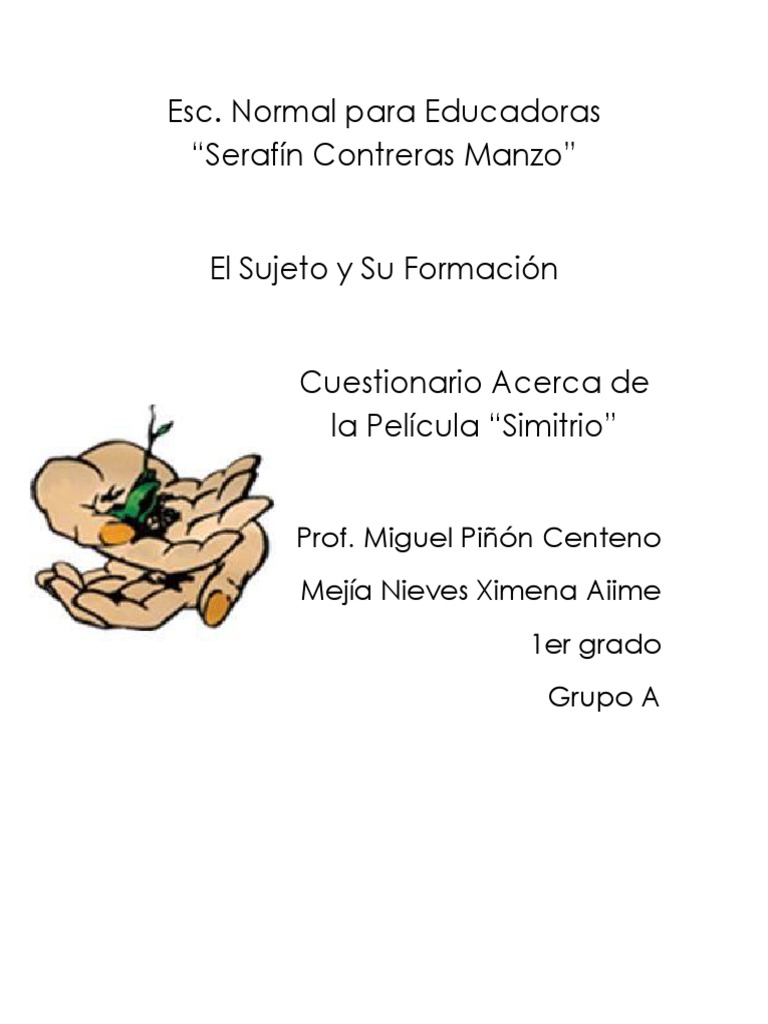 Cuestionario Acerca de La Película "Simitrio" | PDF