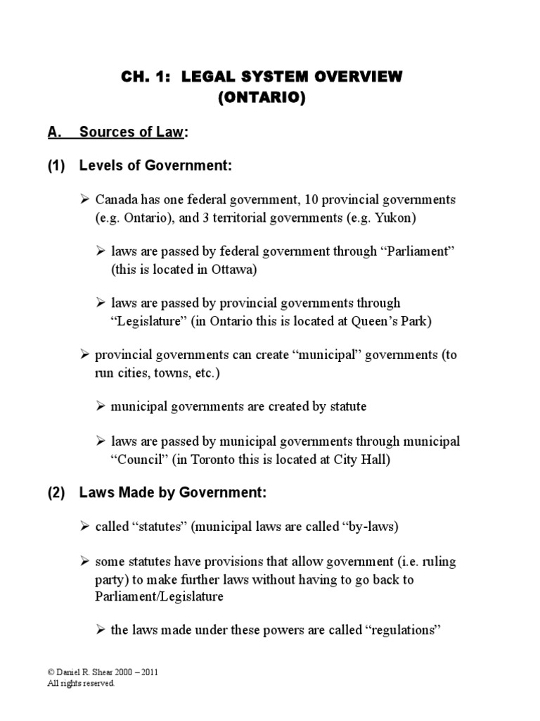 Ch1 Legal System Overview | PDF | Murder | Precedent