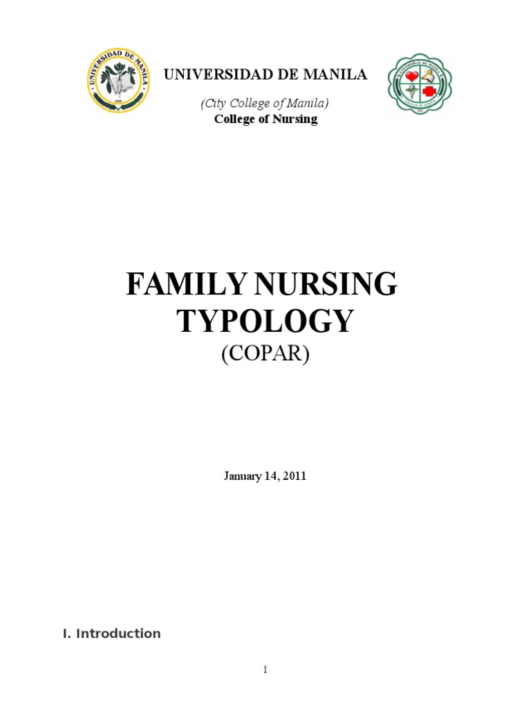 Family Nursing Typology (COPAR) | PDF | Hypertension | Nursing
