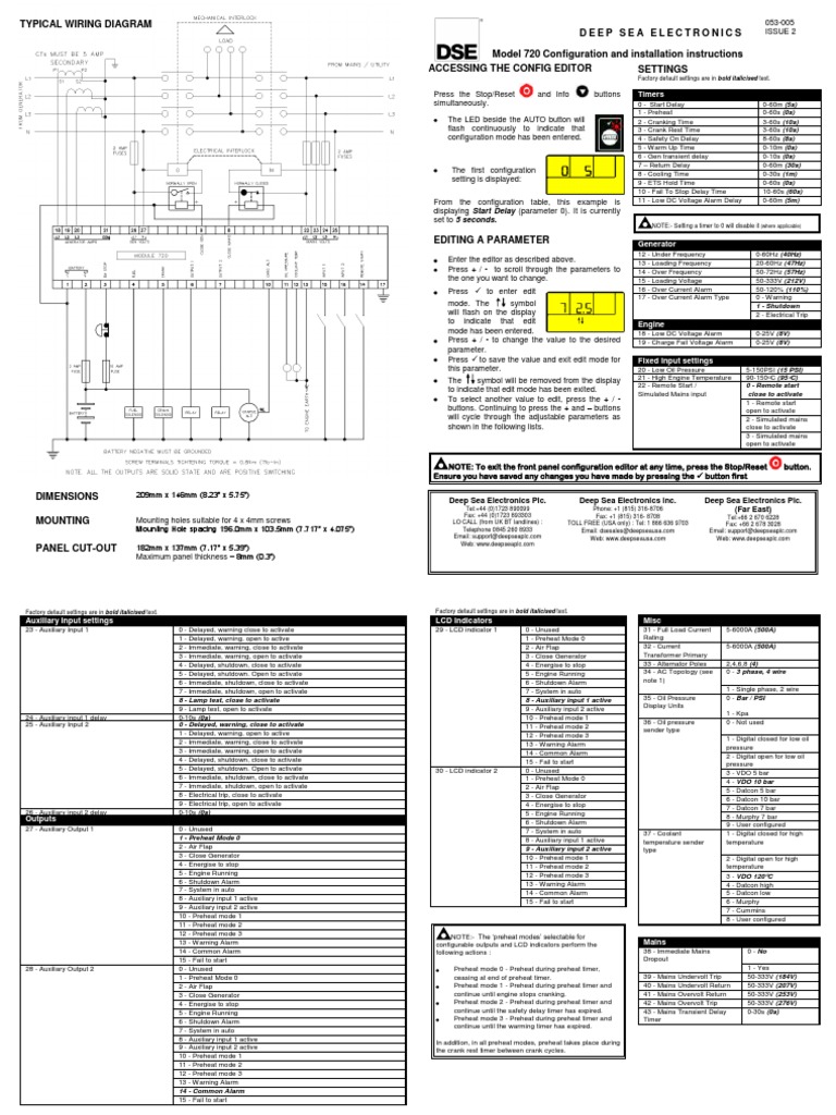 dse720-installation-instructions.pdf | Mains Electricity | Timer