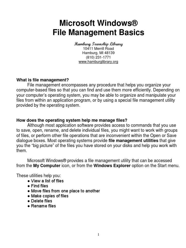 File Management | PDF | Computer File | Directory (Computing)