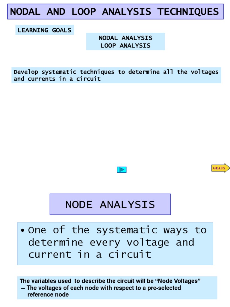 Nodal and Loop Analysis Techniques | PDF