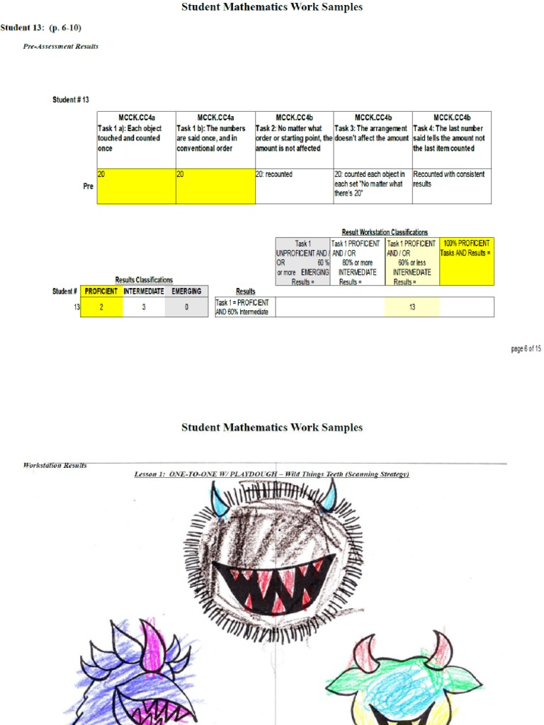Task 4 - Part e - Mathematics Work Samples Student 13 | PDF