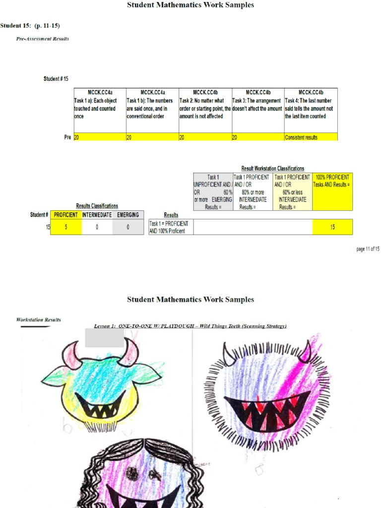 Task 4 - Part e - Mathematics Work Samples Student 15 | PDF