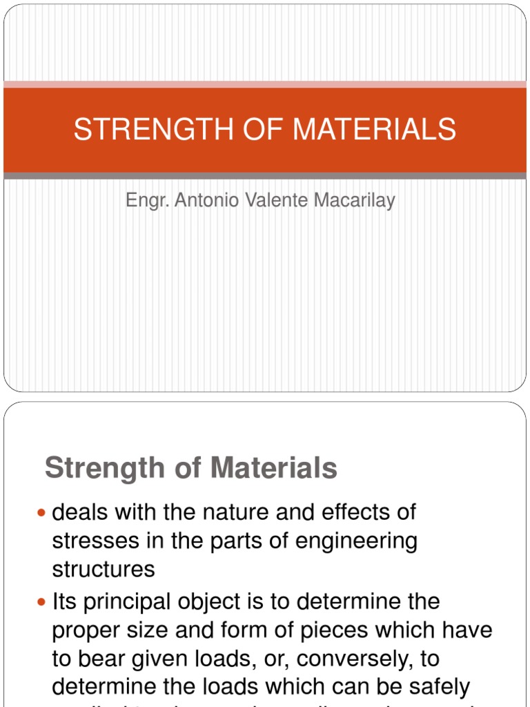 11-15-14 Strength of Materials | Stress (Mechanics) | Deformation ...