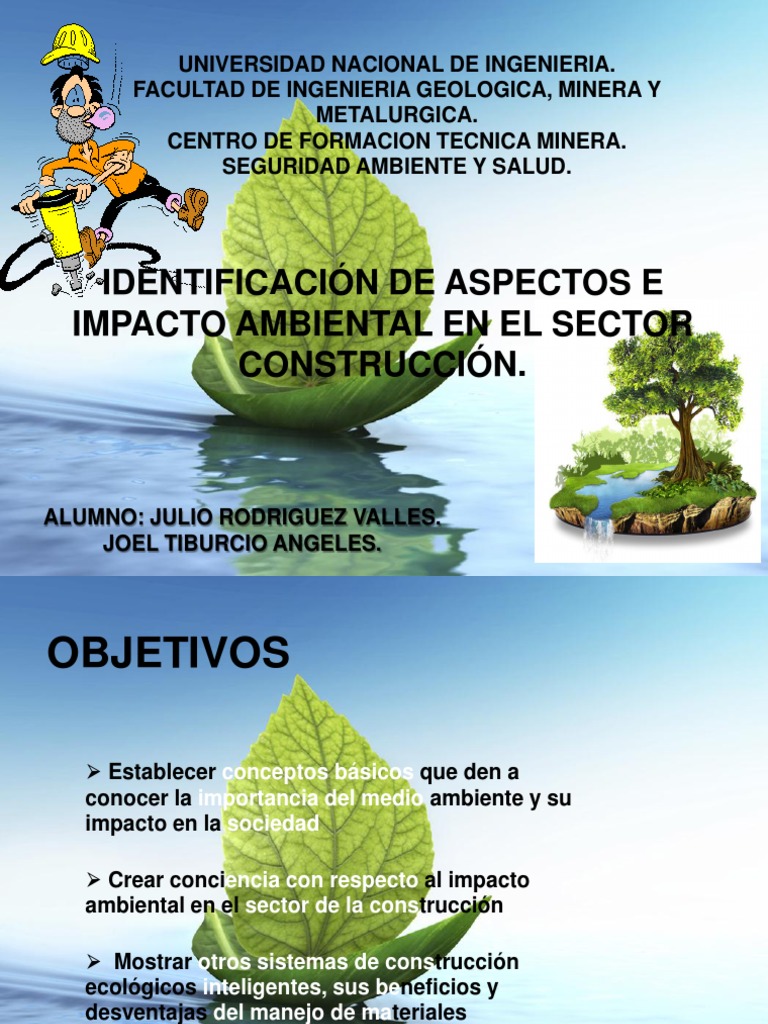 Aspectos e Impactos Ambientales en Le Sector Construccion | PDF ...