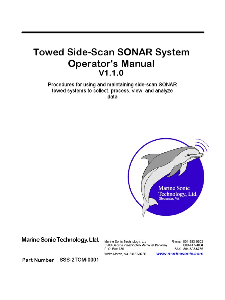 Towed-System Operators Manual V1.1.0 | PDF | Sonar | Global Positioning ...