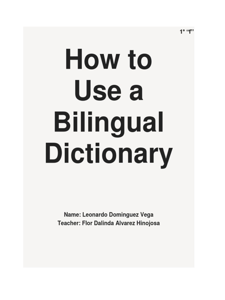 How to Use a Bilingual Dictionary | Adverb | Dictionary | Free 30-day ...
