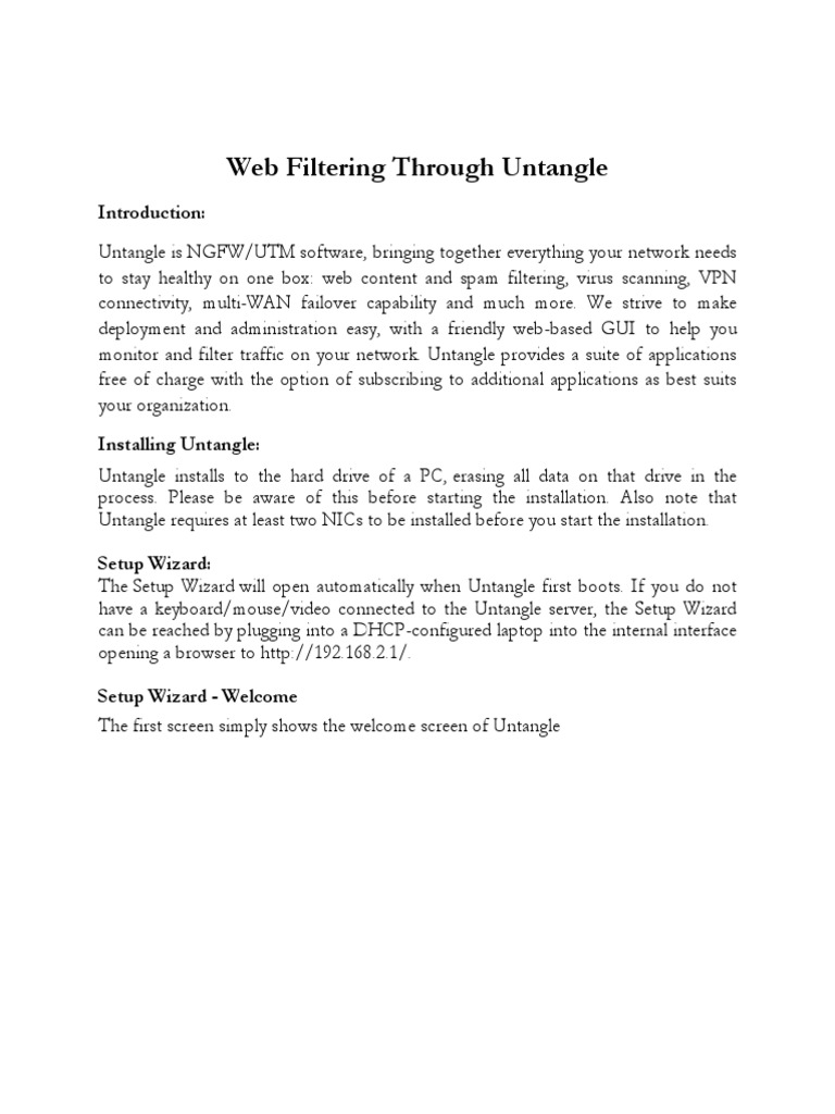 Configure Untangle Using Virtual Machine | PDF | World Wide Web ...