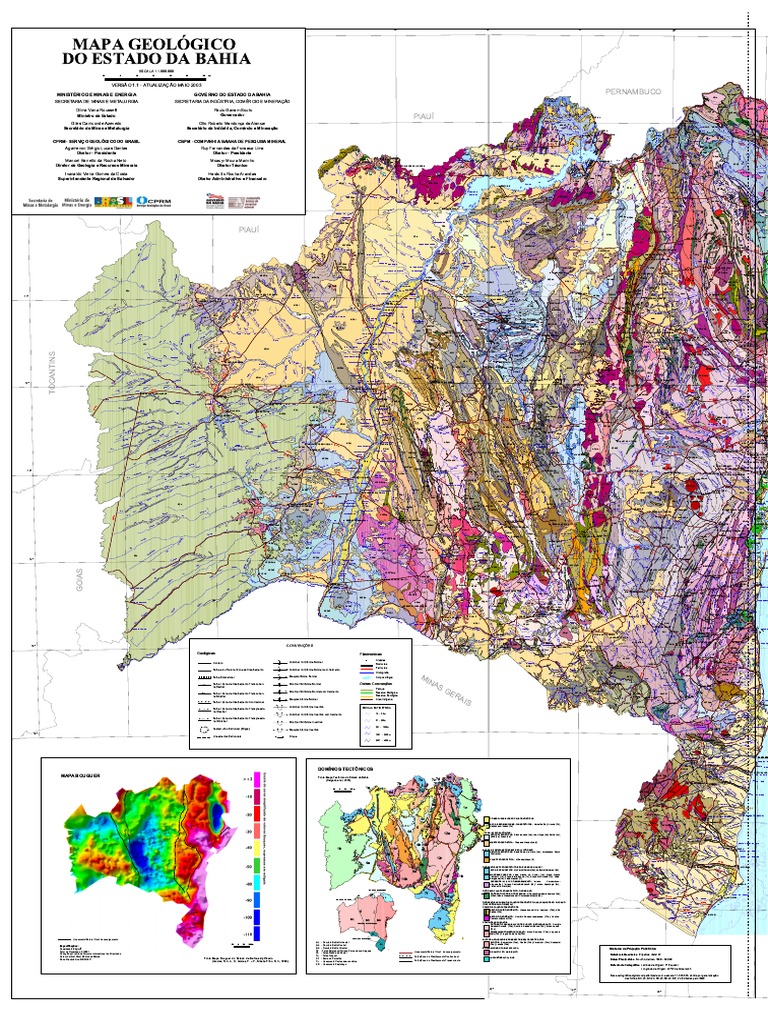 Mapa Geologico Da Bahia 2014 | PDF | Natureza