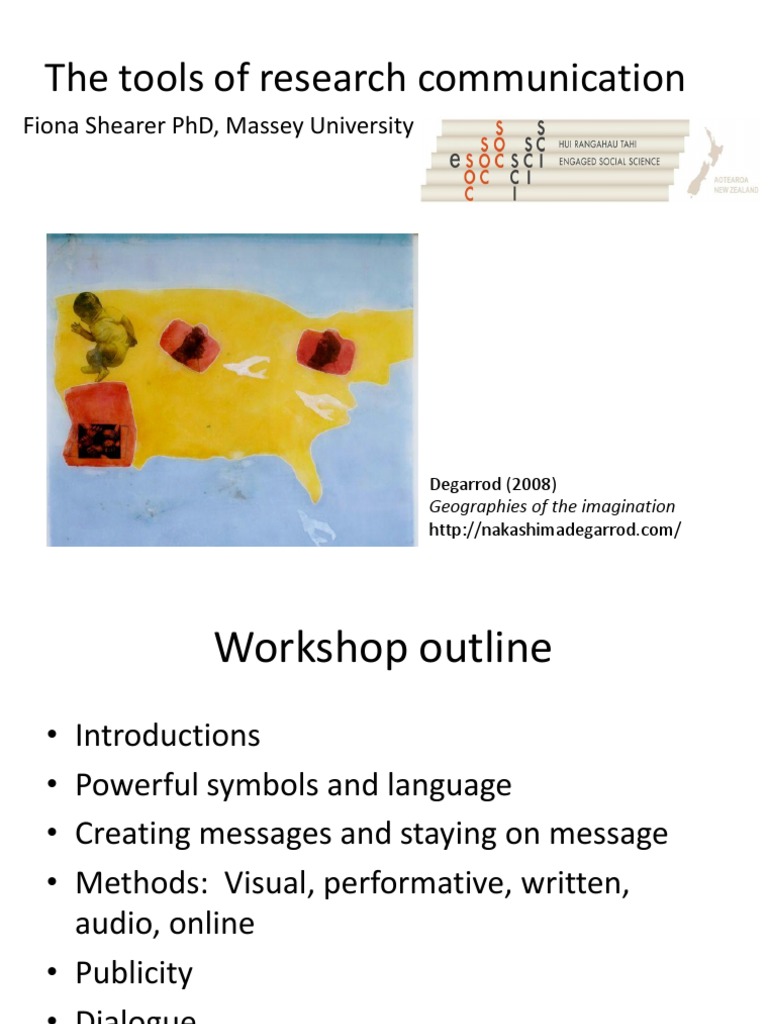 Workshop 2 Tools of Research Communication | PDF | Communication | Science